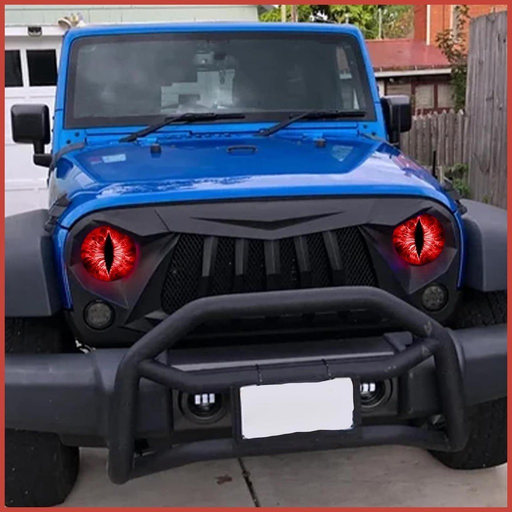 Eye ไฟหน้า Decalye 3D สามมิติ Beast Eyes Decals รถหน้าต่างกันชนสติกเกอร์ตกแต่งสําหรับ SUVs RVs ...