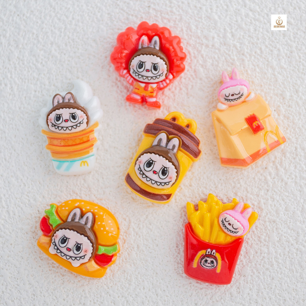 Diy diy เรซิ ่ นอุปกรณ ์ เสริม Labubu McDonald 's Series ครีมกาวอุปกรณ ...