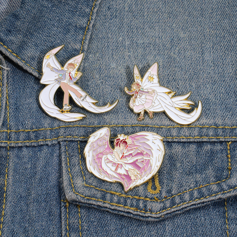 น ่ ารักอะนิเมะญี ่ ปุ ่ น Cardcaptor Sakura Angel ชุดเคลือบเข ็ มกลัด ...