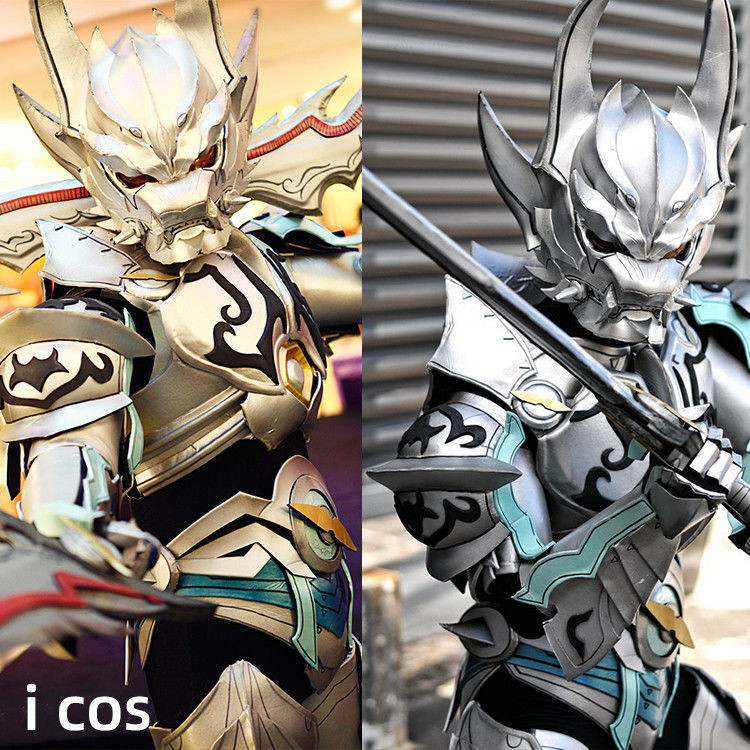 (ผลิตภัณฑ์กึ่งสำเร็จรูป)1:1คอสเพลย์ฟันเงิน Garo ZERO หมาป่า1:1, ชุด ...