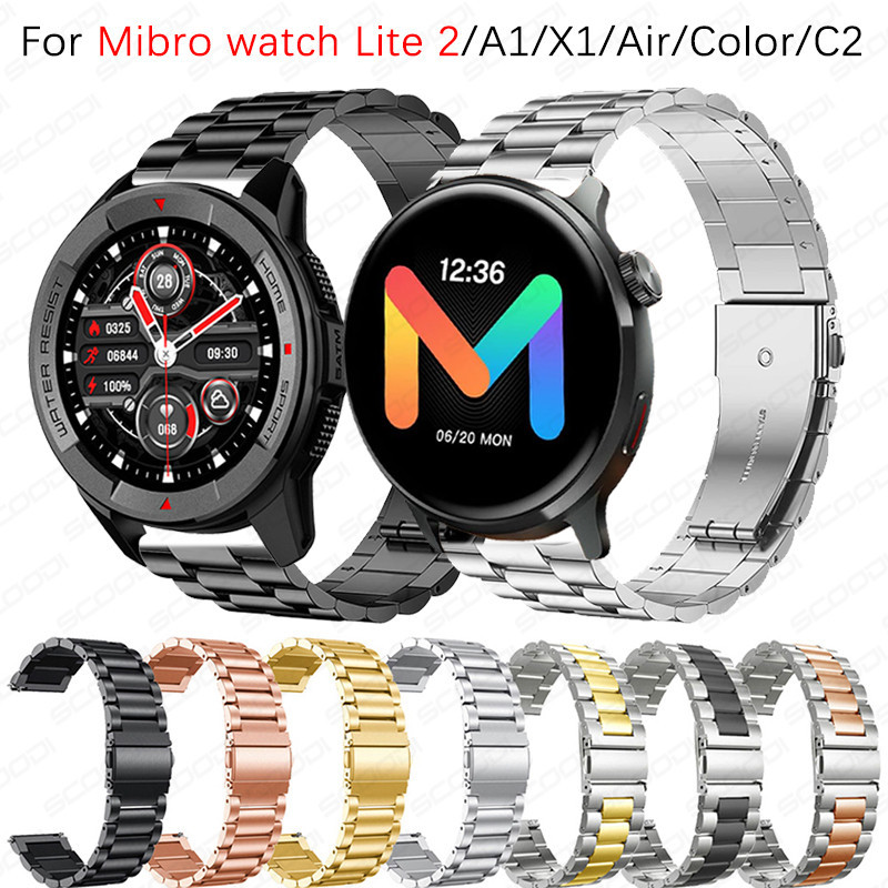 สายสแตนเลสสําหรับ Mibro watch Lite 2 / C3 / A2 / A1 / X1 / Air / Color ...