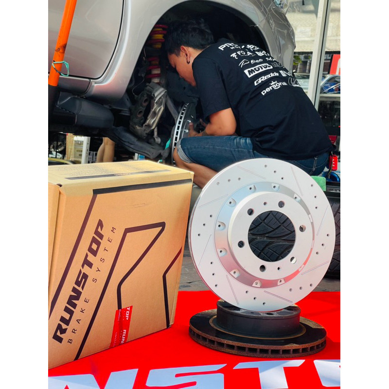 RUNSTOP จานขยาย ตรงรุ่น Toyota Vigo 4WD Fornuner 04 330mm จานเบรค เจาะ ...