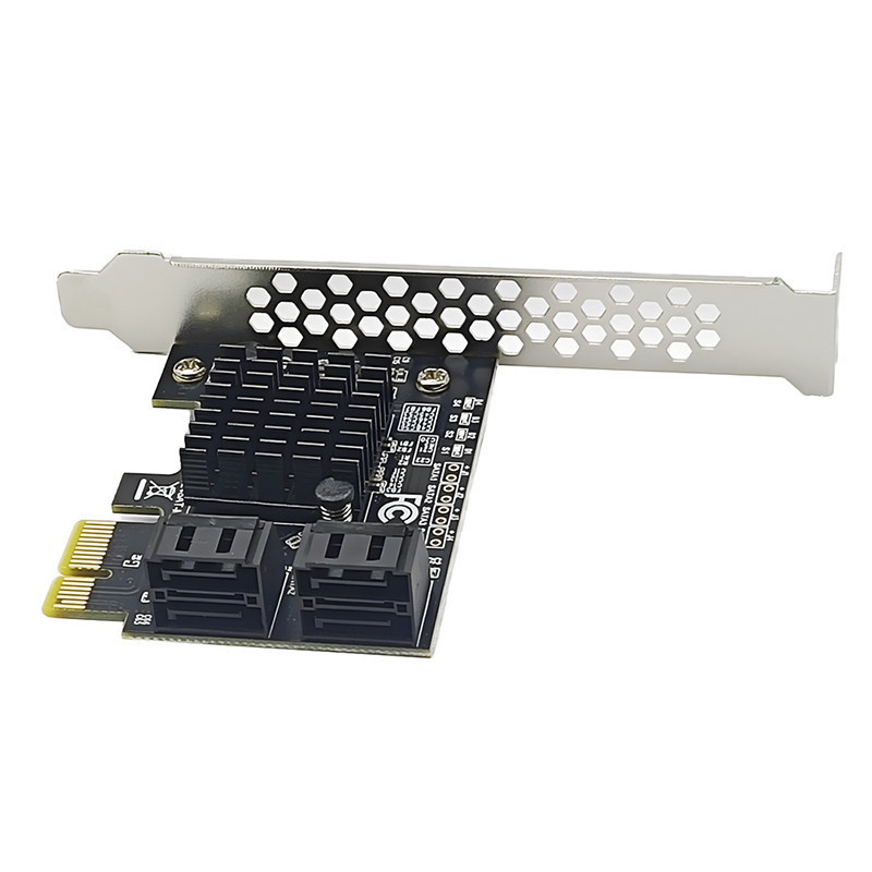 Pcie SATA การ์ด PCI Express X1 ถึง 4 พอร์ต SATA3.0 6Gbps Controller ...