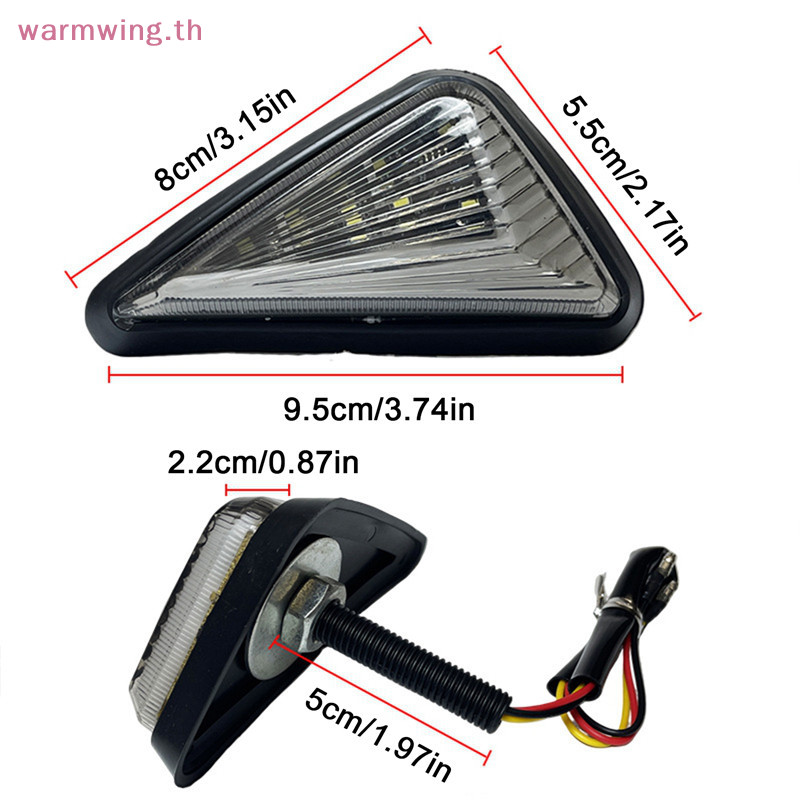 Warmwing สามเหลี่ยมไฟเลี้ยววิ่งไฟเลี้ยว 12v ไฟมุม Led แบบฝังรถจักรยานยนต์ TH | Shopee Thailand