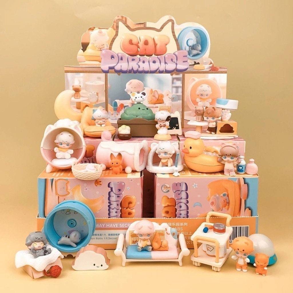Popmart DIMOO DIMOO Cat Cat Paradise Series Mystery Box รูปของเล่นอิน ...