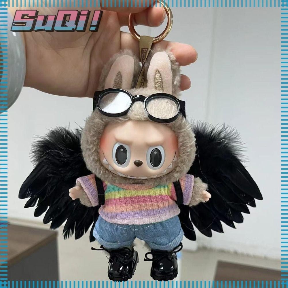 Suqi Plush Labubu Doll Wing, Mini White Black Labubu Angel Wing, Plush ...
