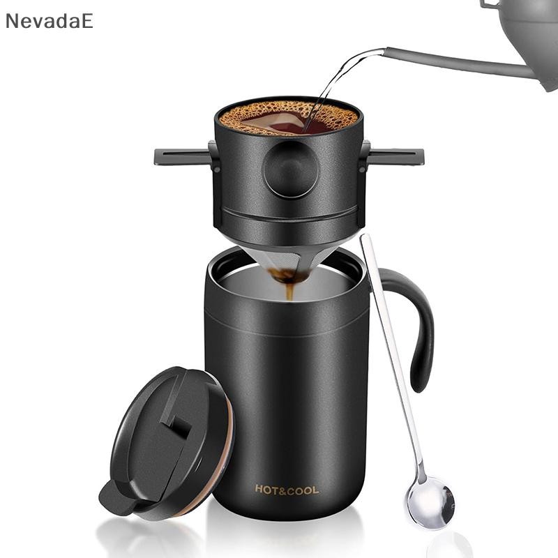 Nd 304 สแตนเลสแบบพกพากรองกาแฟหยดผู้ถือชาแก้วแบบใช้ซ้ําได้กาแฟ Dripper ชุดถ้วยชาหม้อกาแฟ ...