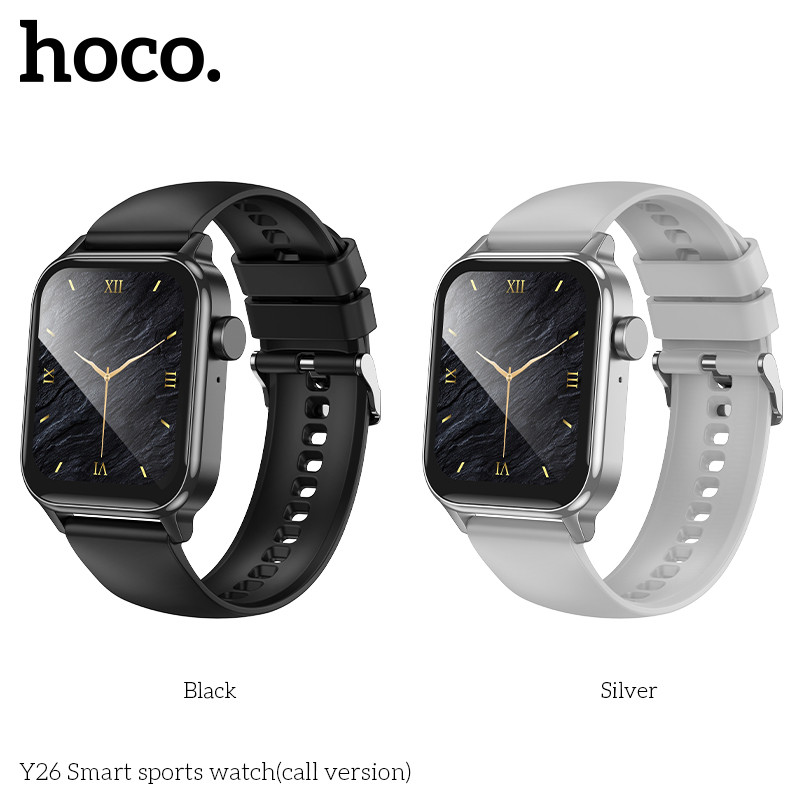 HOCO Y26 สมาร์ทวอทช์ Sports ฟีเจอร์ครบ รองรับโทร Bluetooth แบตอึด 7 วัน โหมดกีฬา 100+ โหมด hc6 ...