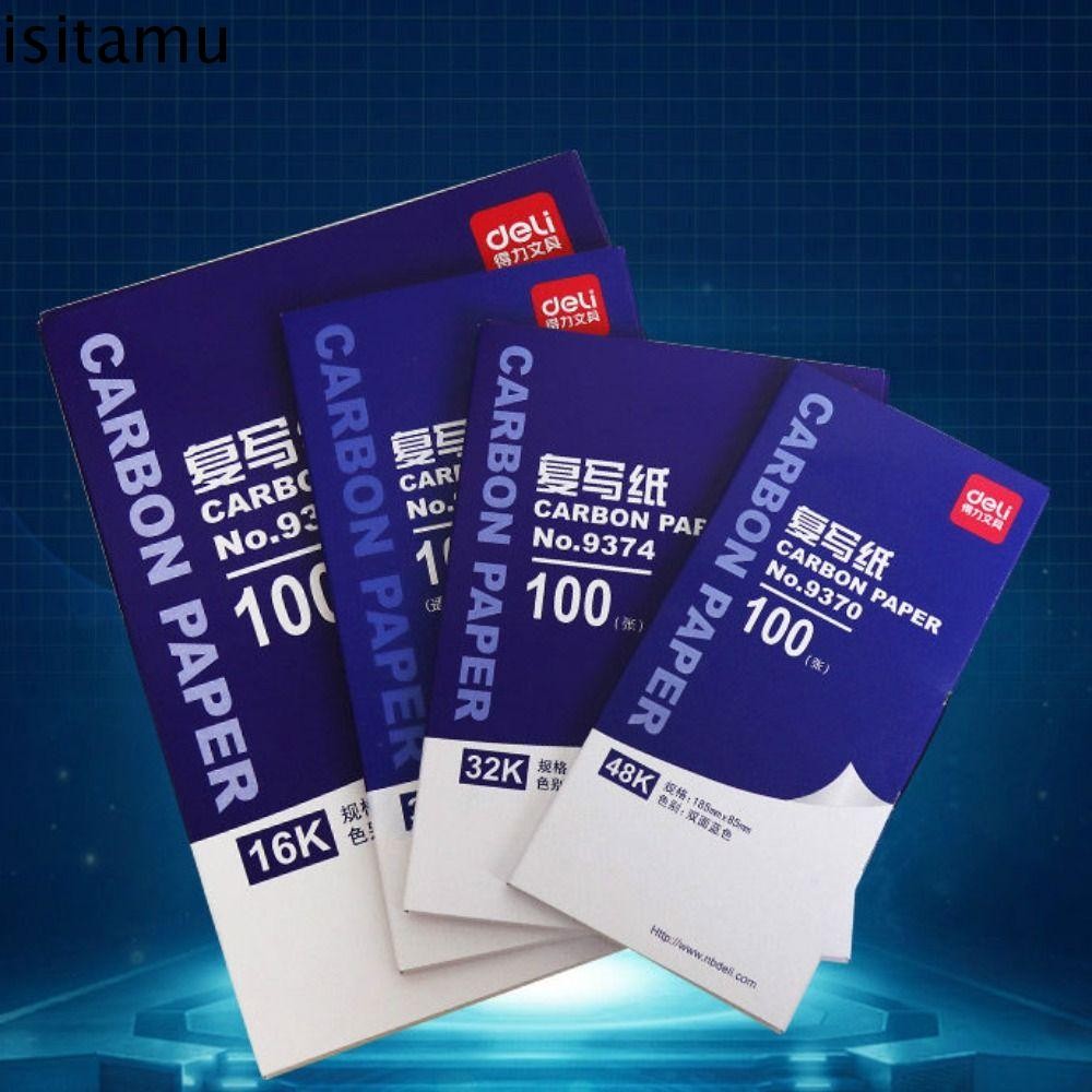 Isitaft 100 แผ่น Transfer Papier, Carbonless Blue Carbon Paper, Office ...