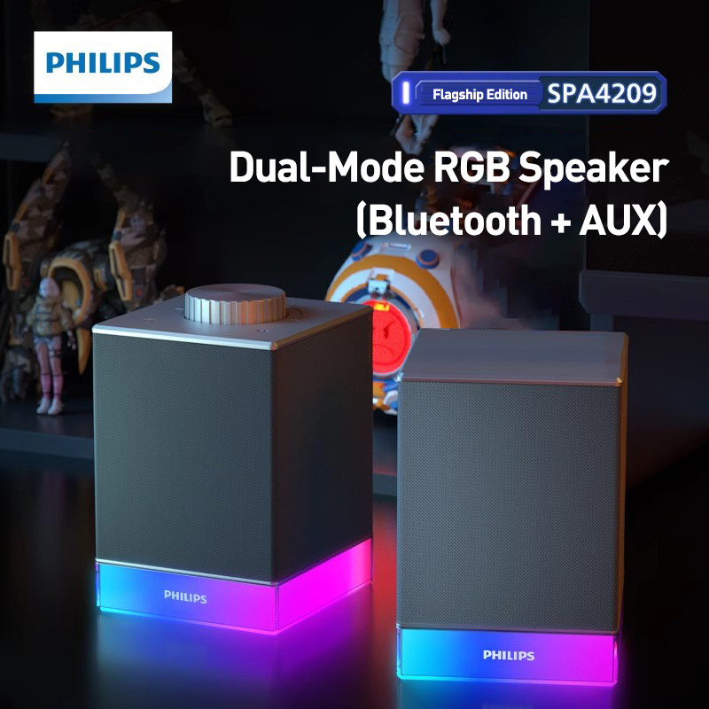 ลําโพงบลูทูธ Philips SPA4209 พร้อมไฟ RGB | Shopee Thailand