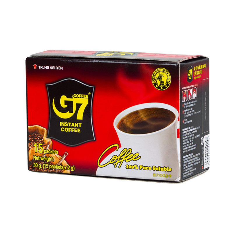 กาแฟดำ G7 2g*15 ซองเล็ก รวม 30g/กล่อง กาแฟผงฟิตเนสสดชื่น | Shopee Thailand