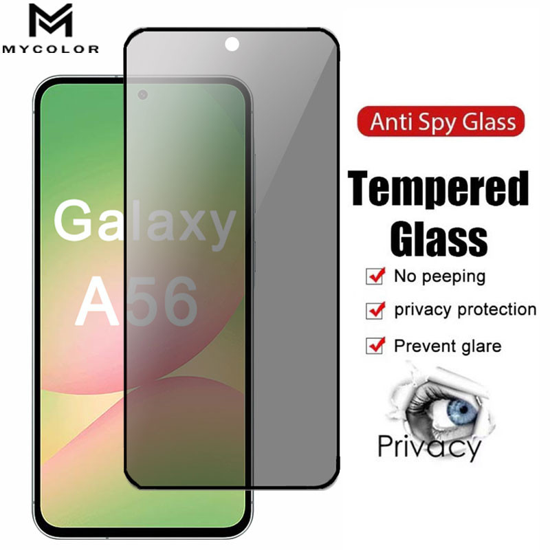 ฟิล์มกระจก เต็มจอ สำหรับ กันมองกันเสือก 9H รุ่น สำหรับ Samsung ss Galaxy A56 A55 A54 A36 A35 A26 ...