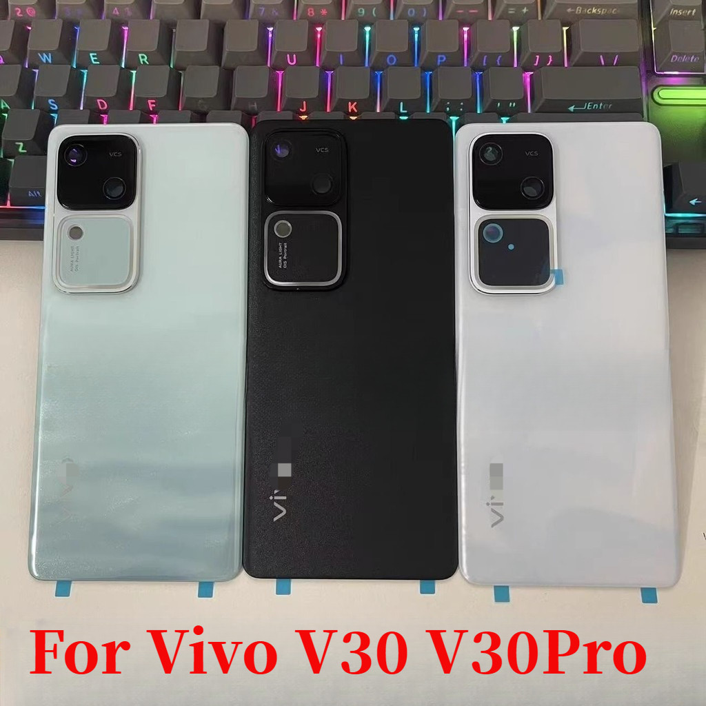 สําหรับ Vivo V30 V30Pro ฝาหลังแบตเตอรี่แก้วใหม่สําหรับ V30 ด้านหลังประตูกรณีกาว | Shopee Thailand