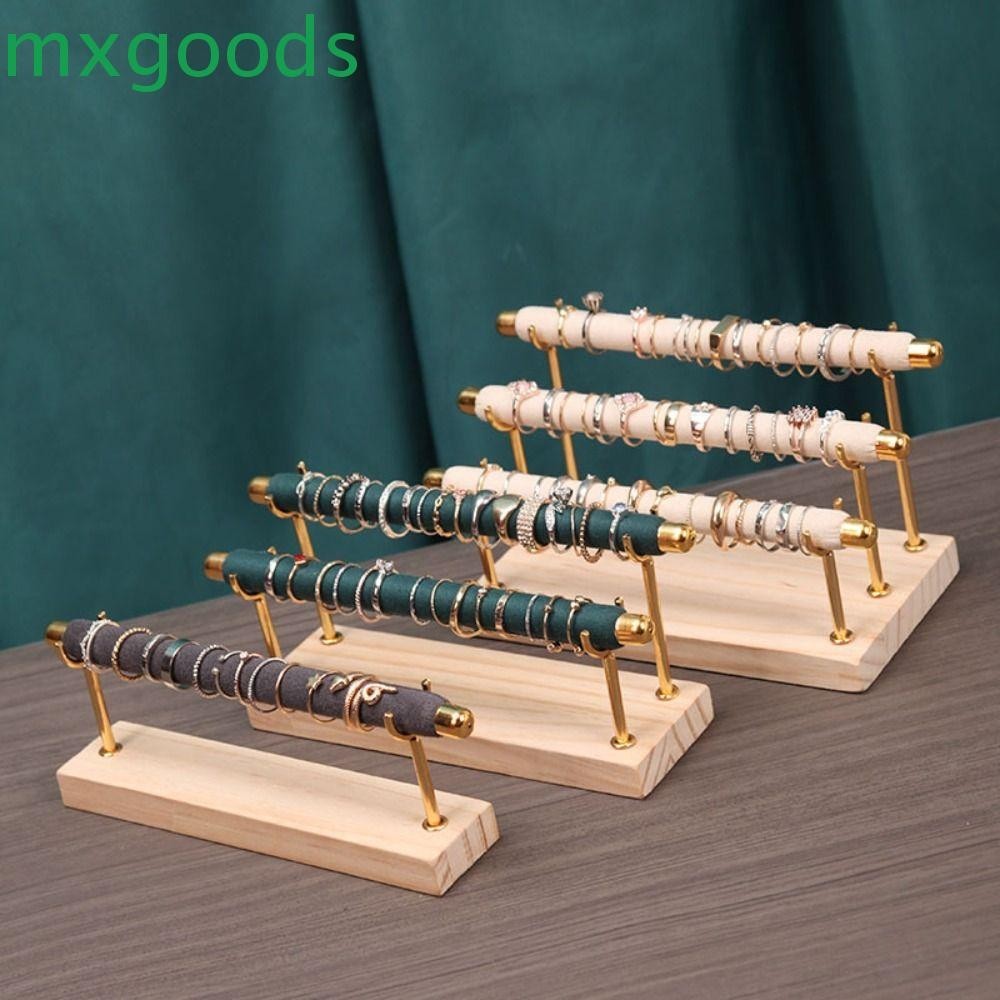 Mxgoods ฐานไม้ 1 2 3 ชั้น ถอดออกได้ สําหรับวางเครื่องประดับ สร้อยข้อมือ แหวน | Shopee Thailand