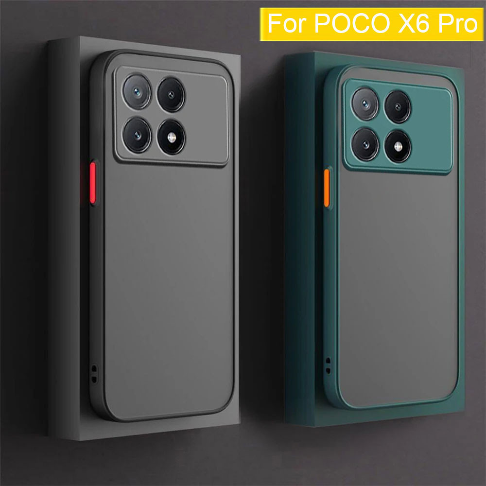 เคสโทรศัพท์มือถือ ซิลิโคนใส ผิวด้าน กันกระแทก สําหรับ POCO X6 Pro X5 X4 X3 M4 M3 Pro 5G POCO F5 ...