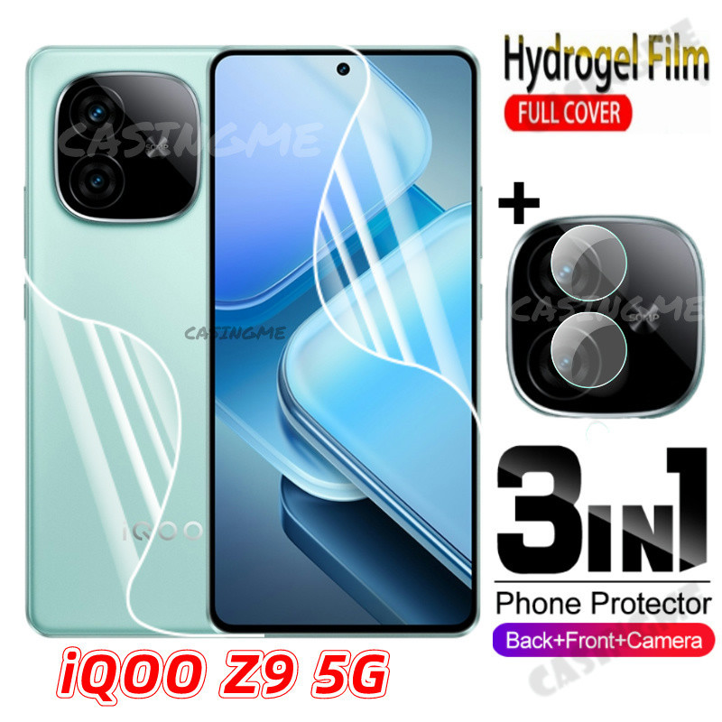 Iqoo Z9 5G 2024 Z9x 3in1 ฟิล์มไฮโดรเจลกันรอยหน้าจอ ด้านหลัง ไม่ใช่กระจก ...