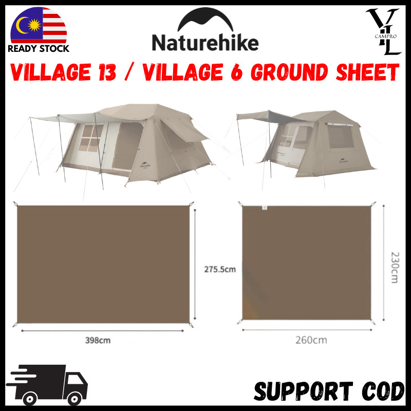 Naturehike Village 6 Village 13 พรมปูพื้นแผ่นพื้นเต็นท์กันน้ํากลางแจ้ง Camping Glamping | Shopee ...