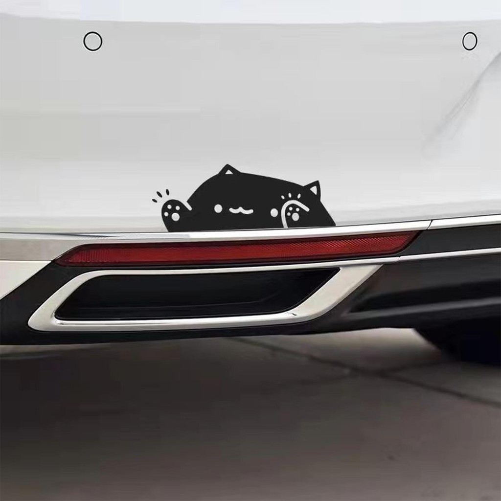 รถ Cat Window Decals การ์ตูนแมวหน้าต่างสติ๊กเกอร์ติดผนังสําหรับรถยนต์ ...
