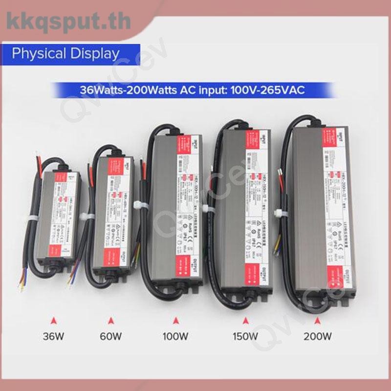 36w 60W 100W 150W 200W LED Driver DC 12V 24V IP67 กันน้ํา Transformers สําหรับไฟกลางแจ้งแหล่ง ...