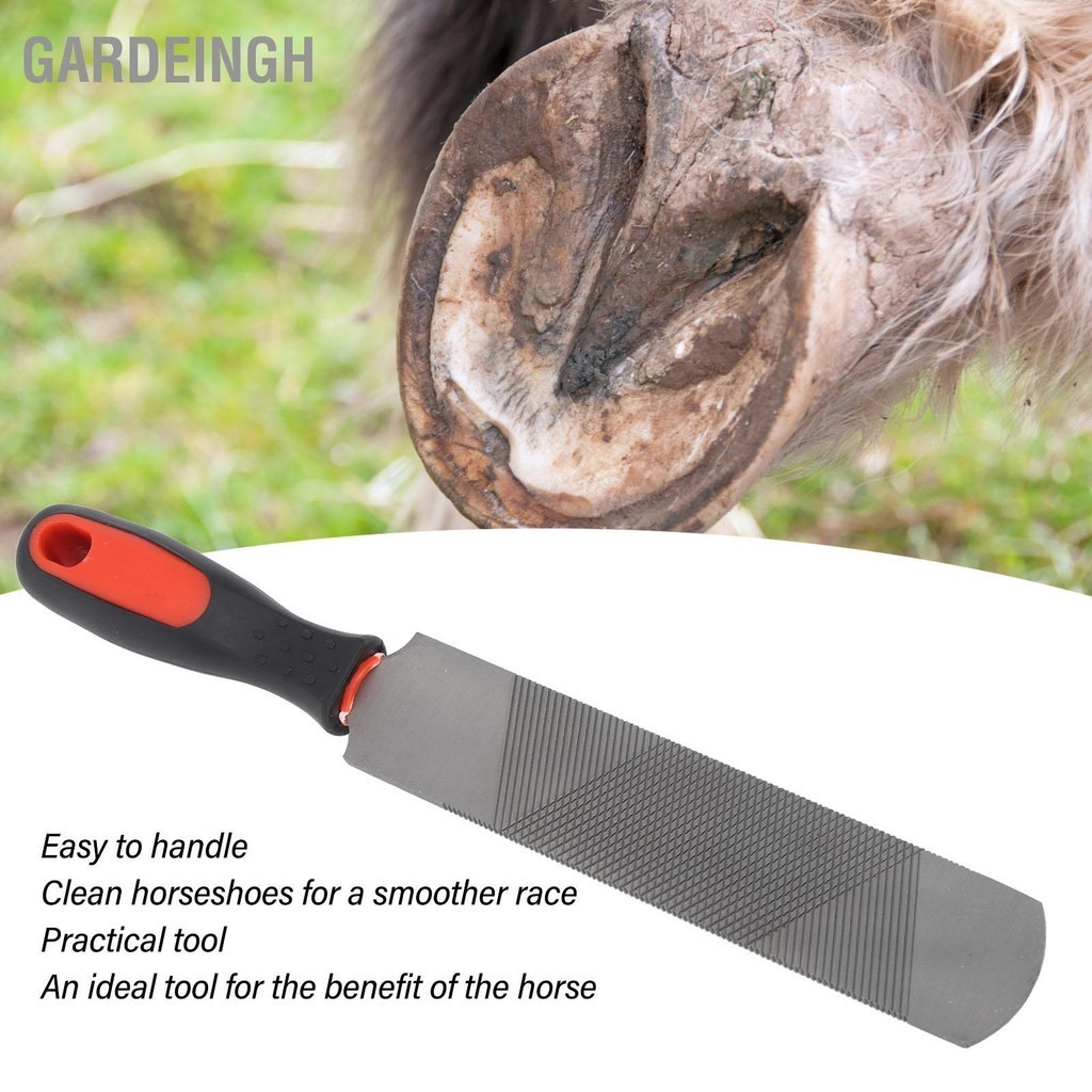 GardeingH 8 นิ้ว Hoof Rasp เหล็กคาร์บอน ERGONOMIC Horseshoe File ...