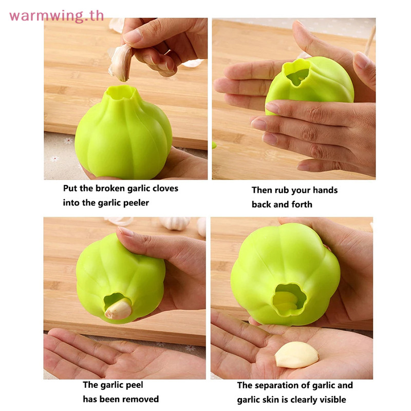 Warmwing กระเทียม Peeler Creative ห ้ องครัวซิลิโคนนุ ่ มกระเทียม Peeler กระเทียม Peeling เครื ่ ...