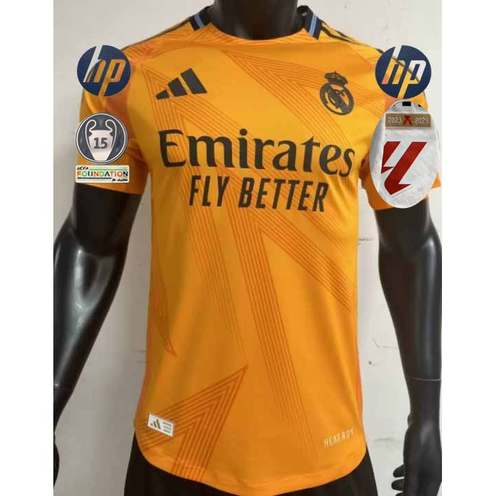 ใหม่ 24 25 real madrid away player Issue mbappe BELLINGHAM VINI JR mbappe เสื้อฟุตบอลชาย ...