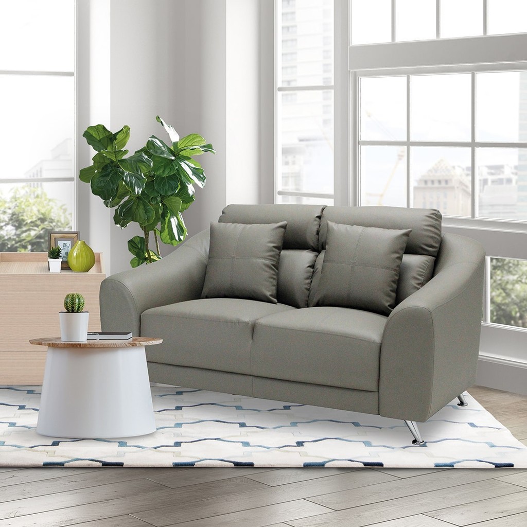 Koncept furniture โซฟา 2 ที่นั่ง รุ่น Tencent สีเทา (161x94x97 ซม. ...