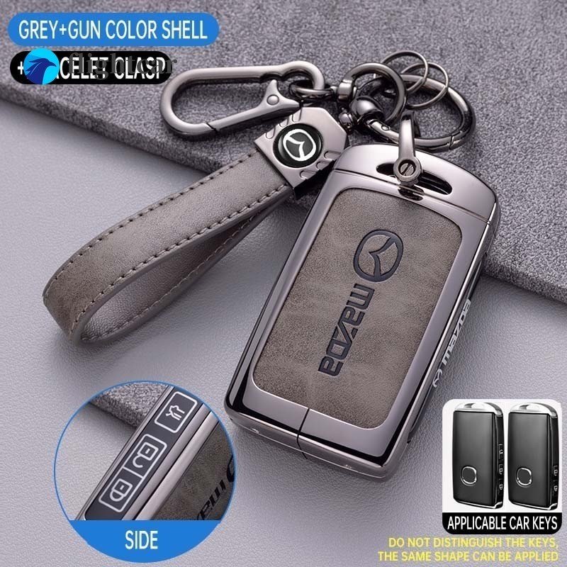 (FT🏠New โลหะผสมสังกะสีฝาครอบกุญแจ Mazda 2 3 6 SUV CX30 3 CX5 CX8 9 Keyless รีโมทป ้ องกัน CX-5 ...