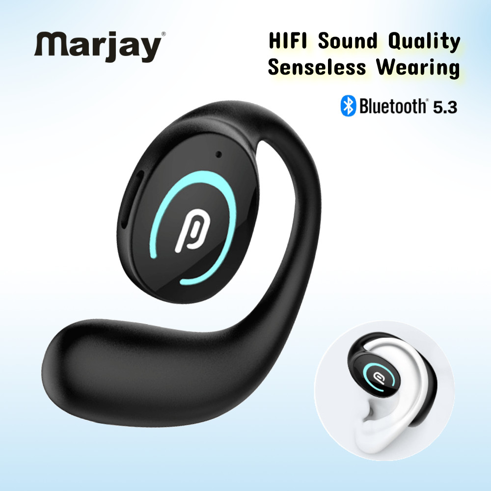 Marjay ไร้สายบลูทูธ 5.3 แขวนหู OWS เสียงภายนอก Monaural ธุรกิจกีฬาเสียง ...