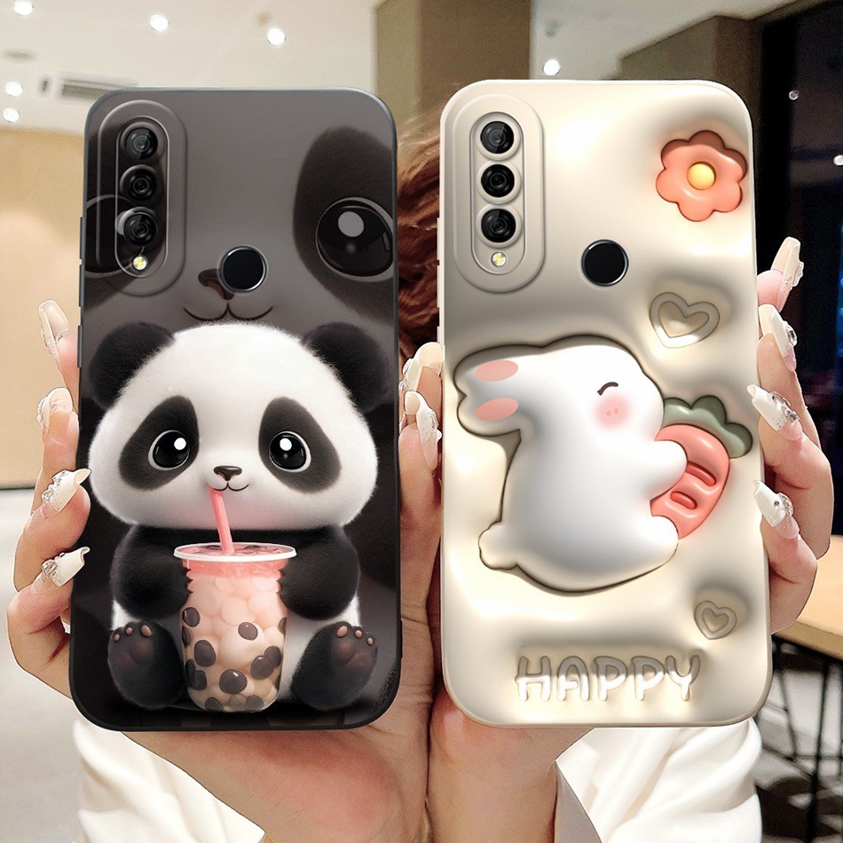 Huawei Y6P MED-LX9 MED-LX9N เลนส์ป้องกันกรณี Y6P 2020 น่ารักแพนด้า ...