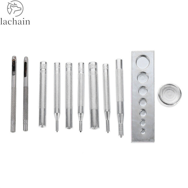 โปรโมชั่นยอดขาย!! 11 ชิ้น Domed Rivet Fixing การตั้งค่าเครื่องมือ ...