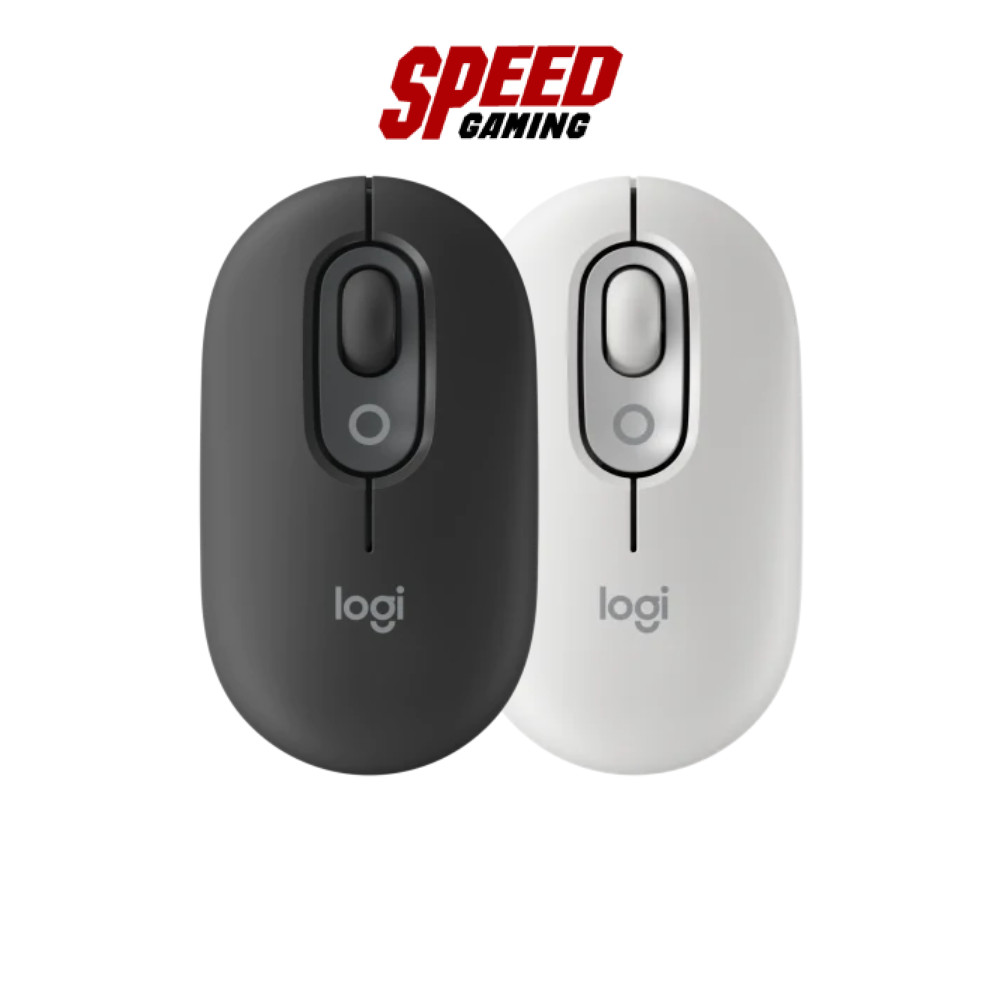 LOGITECH POP Emoji | 1K DPI (Offwhite/Graphite) | Wireless Mouse (เมาส์ ...