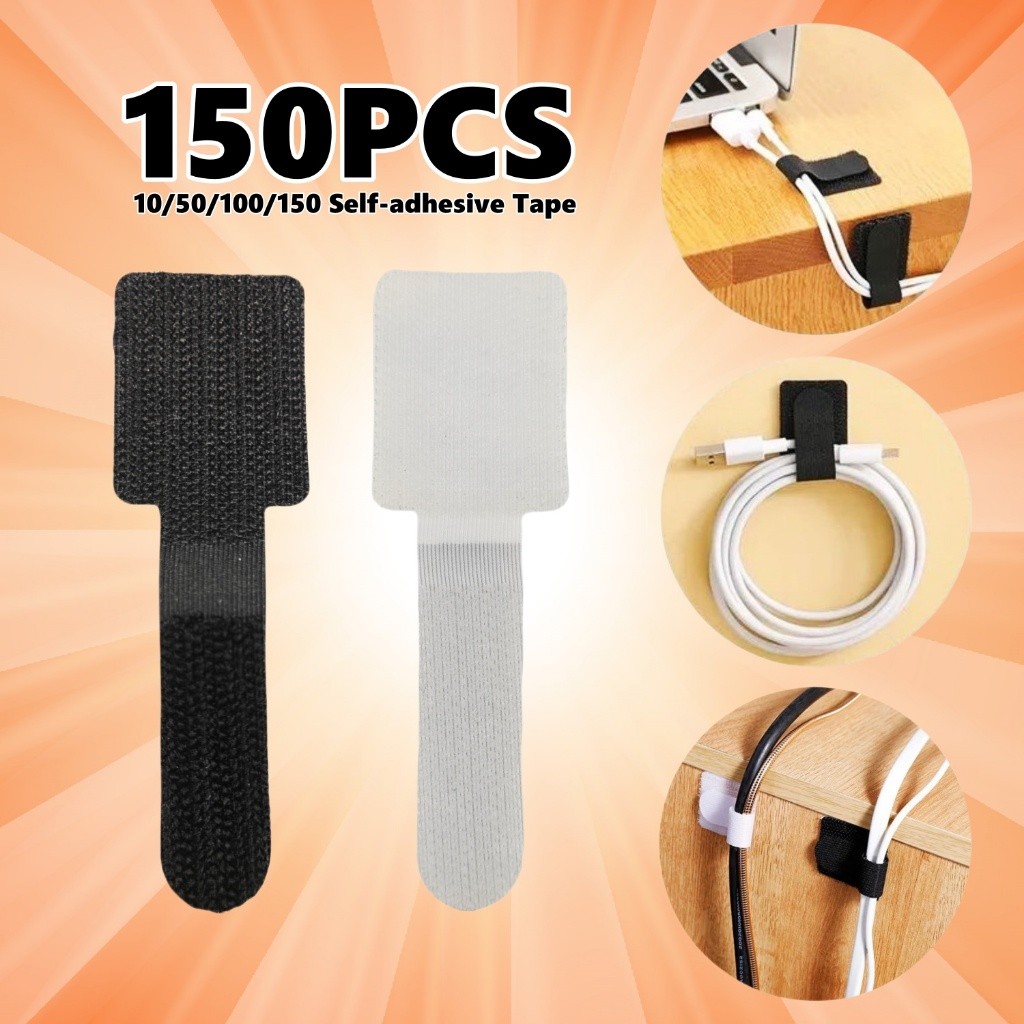 10/30/50/100pcs Velcroสายรัด3Mพรีเมี่ยม+ตีนตุ๊กแก สำหรับ4K TV/PS5 ...