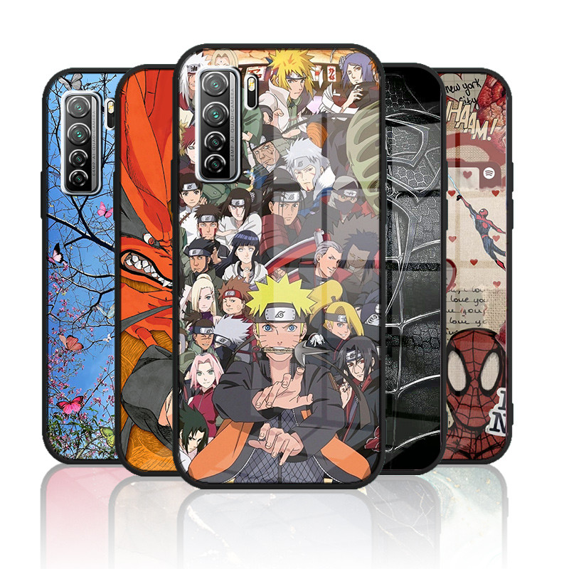 ปลอกแก้วสําหรับ Huawei nova7 SE เคสกันกระแทกกระจกนิรภัย Back & กรอบ ...