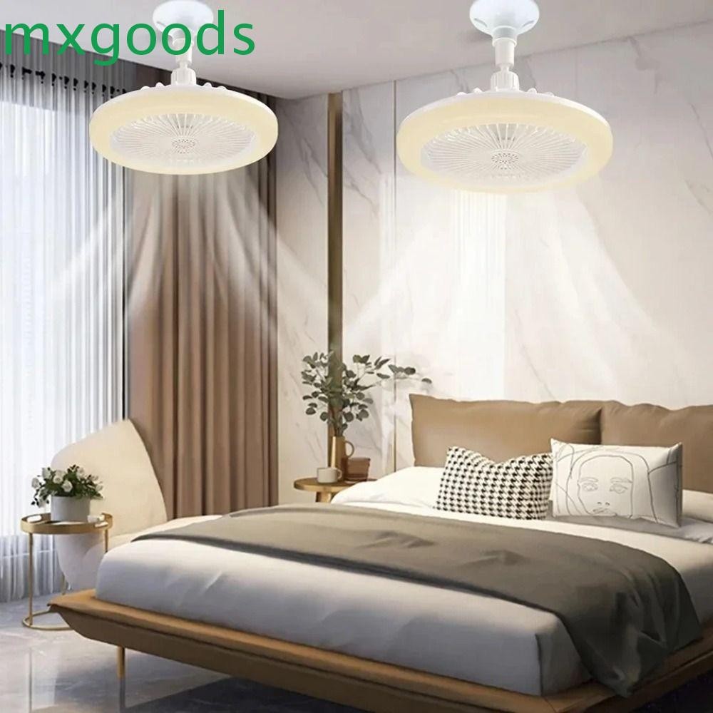 Mxgoods ลูกปัดโคมไฟ LED, รีโมทคอนโทรล 2-in-1 ไฟพัดลม LED,โคมไฟโมเดิร์นสมาร์ท Creative E27 สกรู ...