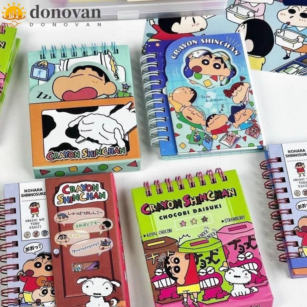 Dodonvan Kawaii Shin-chan Notebook, แบบพกพามินิ Crayon Shin-chan ...