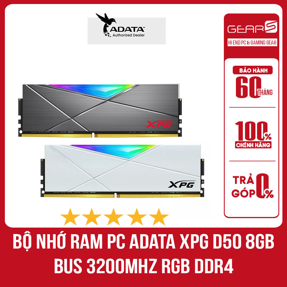 Adata Ram 8GB XPG DDR4 3200 D50 RGB - ของแท้ 60 เดือน | Shopee Thailand