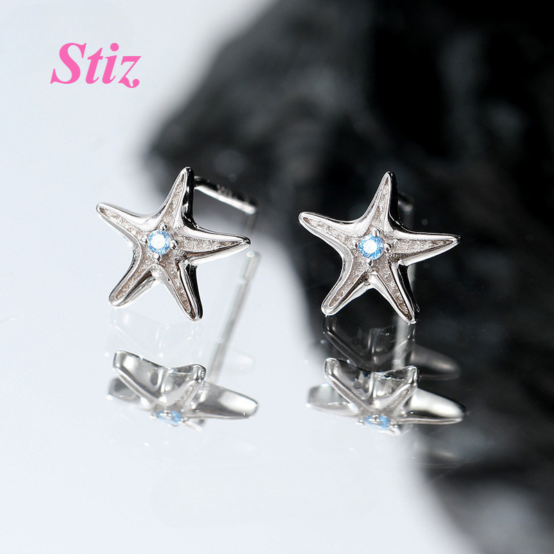 Stiz Minimalist และกะทัดรัดด ้ วยต ่ างหูปลาดาวเพทายฝังไมโคร E000669บี ...