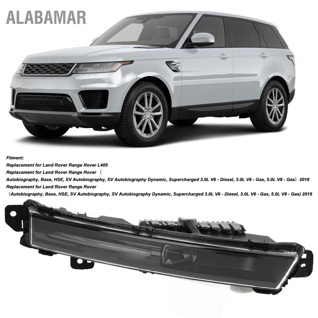 ALABAMAR กันชนหน้ากันชนโคมไฟ LR098340 ด้านขวาผู้โดยสารด้านข้างความสว่าง ...