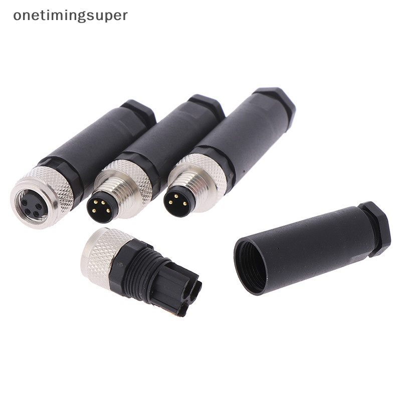 Onetimingsuper 1 PC M8 Sensor Connector 3/4 Pin ปลั๊กมุมตรงชาย/หญิง OTP ...