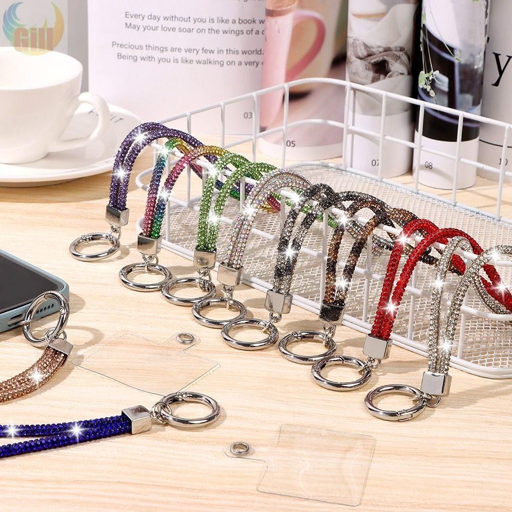 Gill Crystal Anti-lost Rope พวงกุญแจหรูหราสายรัดโซ ่ สดใส | Shopee Thailand