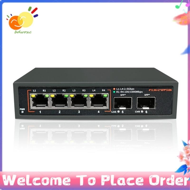 -bdwoxc-2.5G Ethernet Network Switch LAN Hub 4X2.5G + 2X10G SFP สําหรับ ...
