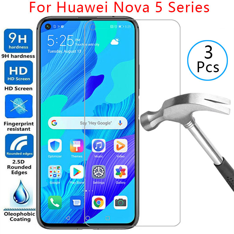 เคสสําหรับ huawei nova 5 t 5i 5 pro กระจกนิรภัยบน nova5 t nova5t t5 โทรศัพท์กระเป๋ายึด huawey ...