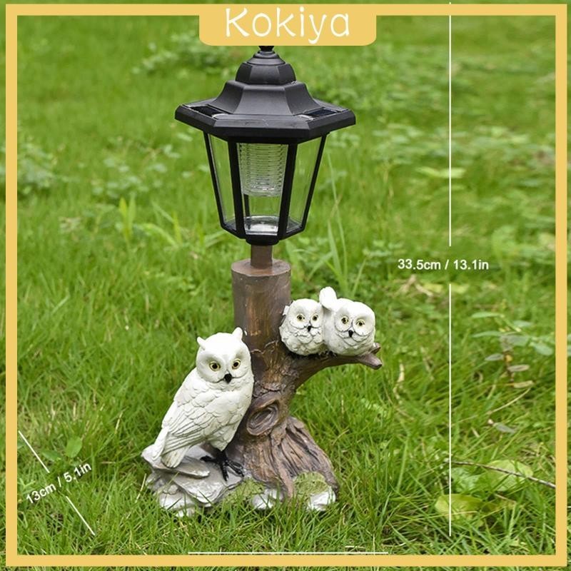 [เปลือก] ไฟรูปปั้น,โคมไฟหุ่นนกฮูกประติมากรรมติดตั้งโคมไฟพลังงานแสง ...