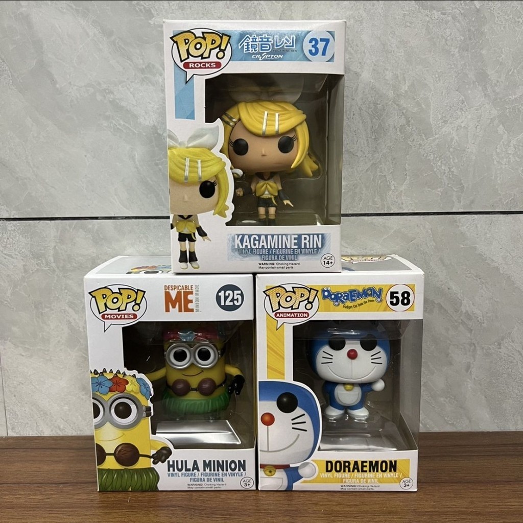 P POP Hatsune Miku Mirror Sound Doraemon Minions ตุ๊กตาชนิดบรรจุกล่อง ...