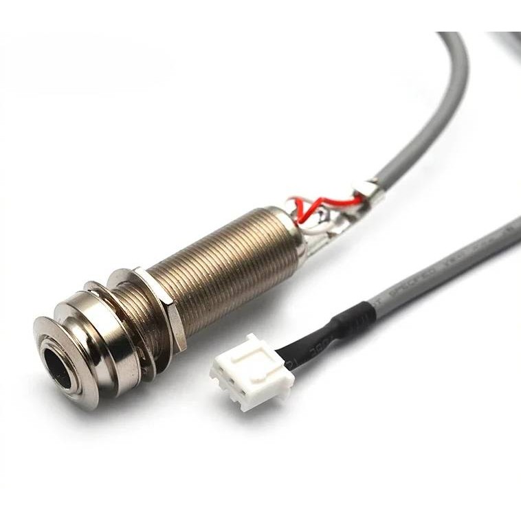 กีต้าร์โปร่ง Endpin Jack Wire 6.35 Pin Jack Socket 3 Pin Plug | Shopee ...
