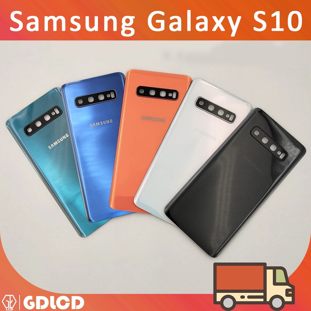 Samsung Galaxy S10 S10 Plus S10+ S10e ฝาหลังแบตเตอรี่ด้านหลังแผงที่อยู่ ...