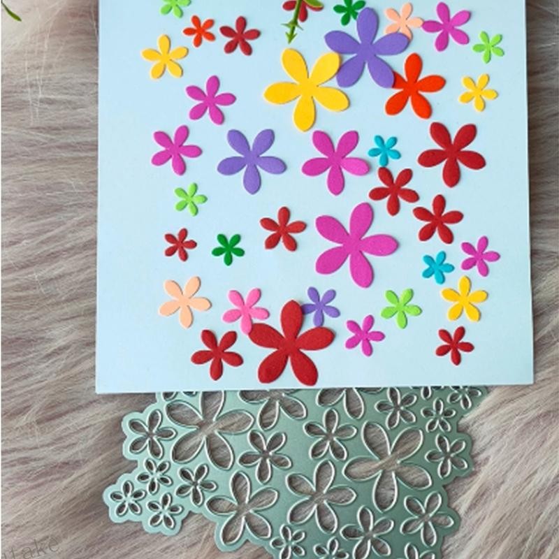 Uki ดอกไม้ตัดโลหะตาย Scrapbooking Stencil Die Cuts การ์ดลายนูน DIY ...