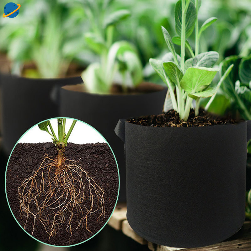 ไม่ทอกระถางดอกไม้ปลูกถุงผ้าหม้อรู้สึกปลูกถุงพืชการเจริญเติบโตหนาระบายอากาศทําเองสวนที่มีการ ...