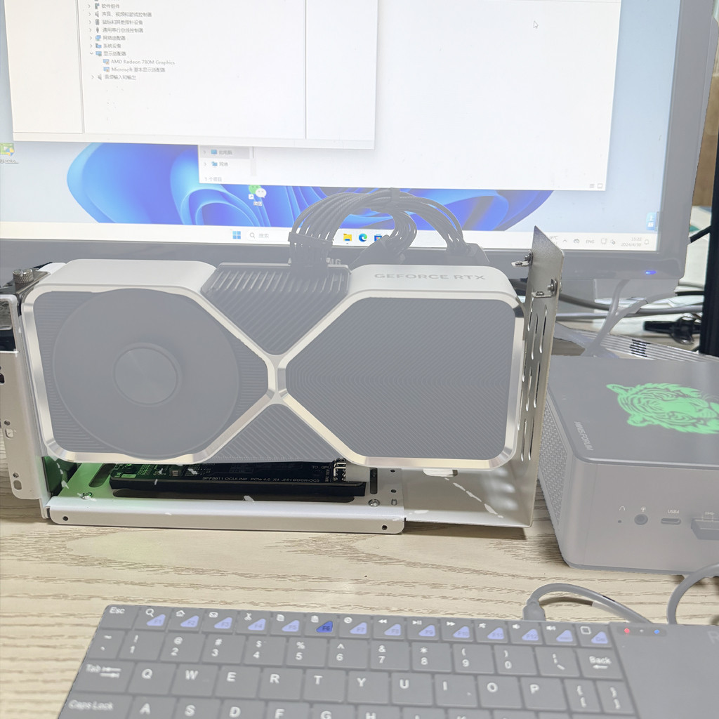 แล็ปท็อป eGPU กรณี SFF 8611 Oculink M.2 ภายนอกกราฟิกการ์ด GPU ผู้ถือ ...